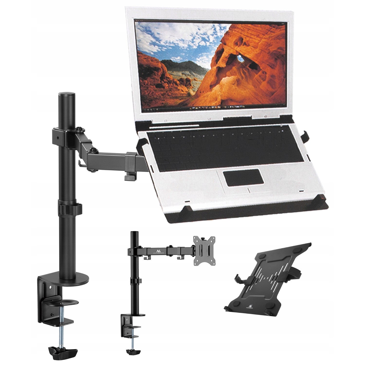 Maclean MC-883 swivel desk laptop mount for laptops between 10 and 15 ...