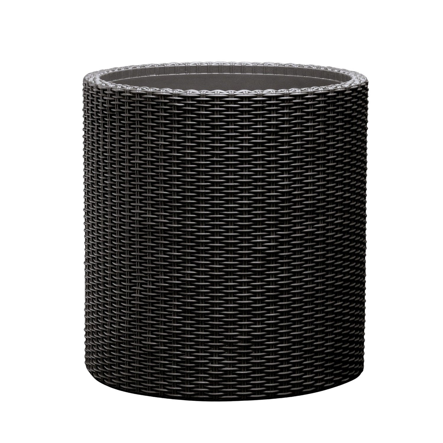 Keter Round Planter Rattan Style - Size M - 36 cm Diameter Anthracite ...