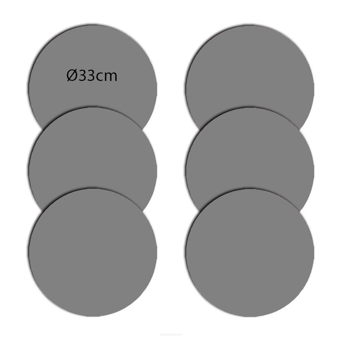 Bertoni Table Mat Set, Placemats, Under Plate Mats, 6 Pieces, Round, 3 ...