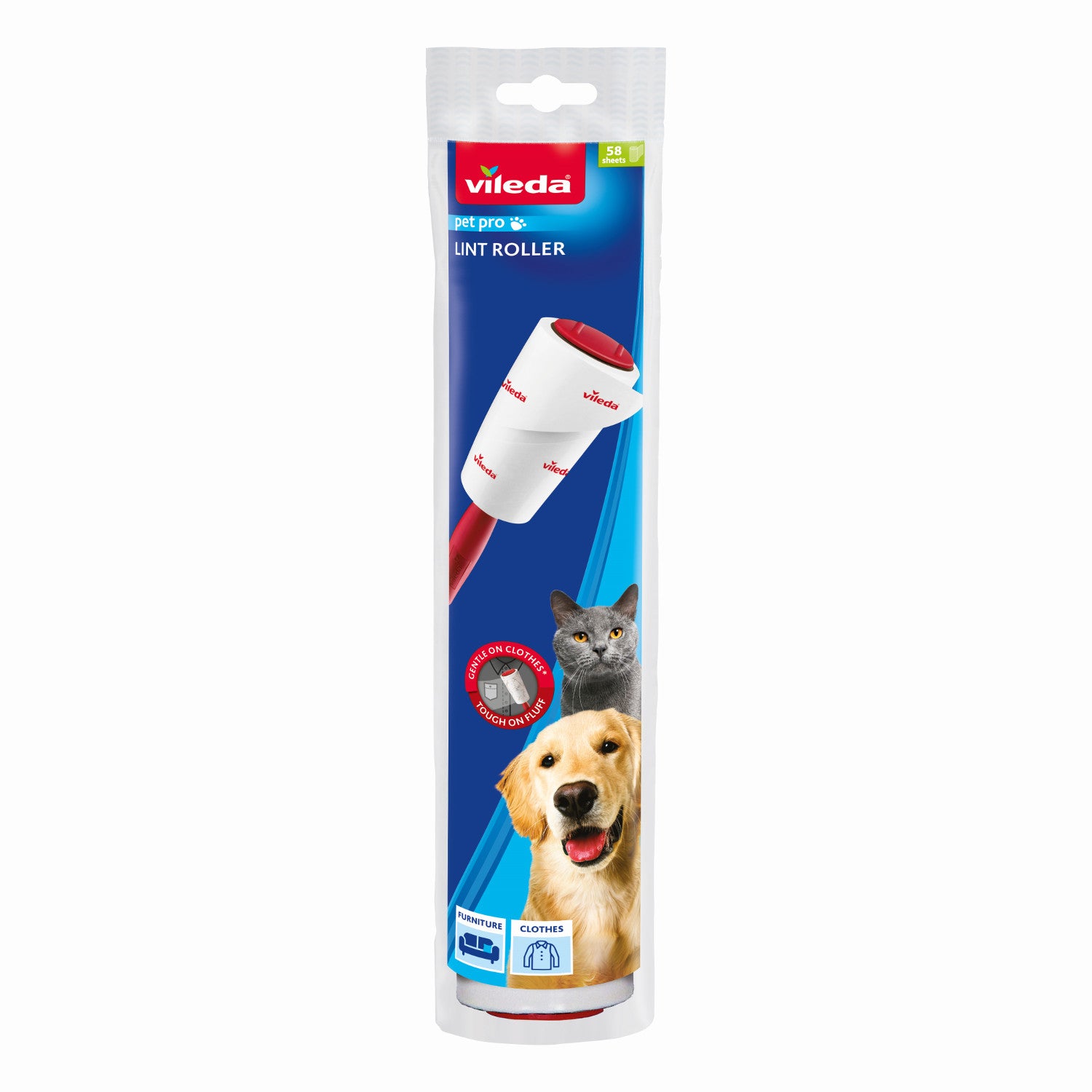 Vileda Pet Pro Roller: Effortlessly Remove Fur, Hair, and Dirt Particl ...
