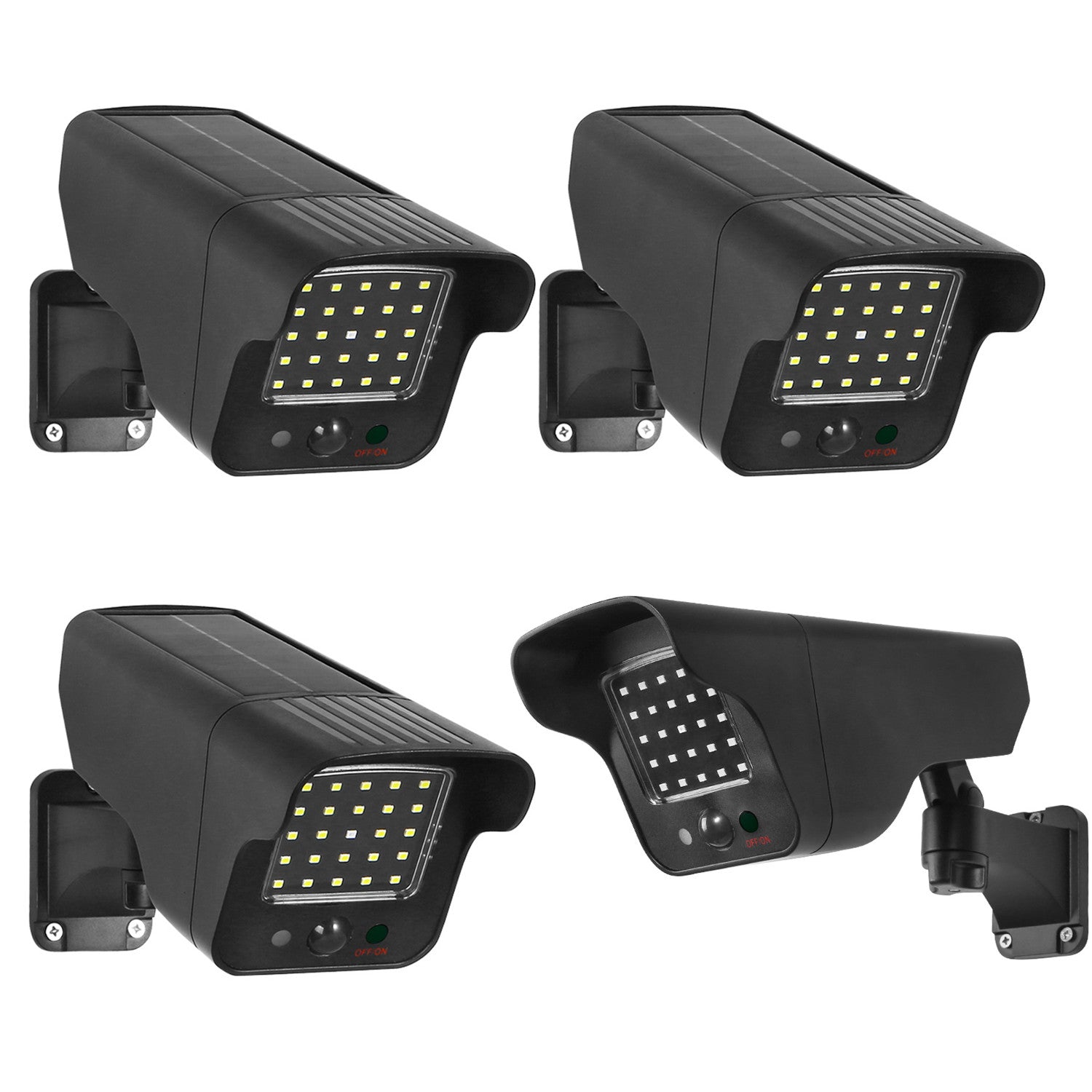 Solar Dummy Camera, Flashing LED, Motion Sensor, LED Lighting, Free St ...
