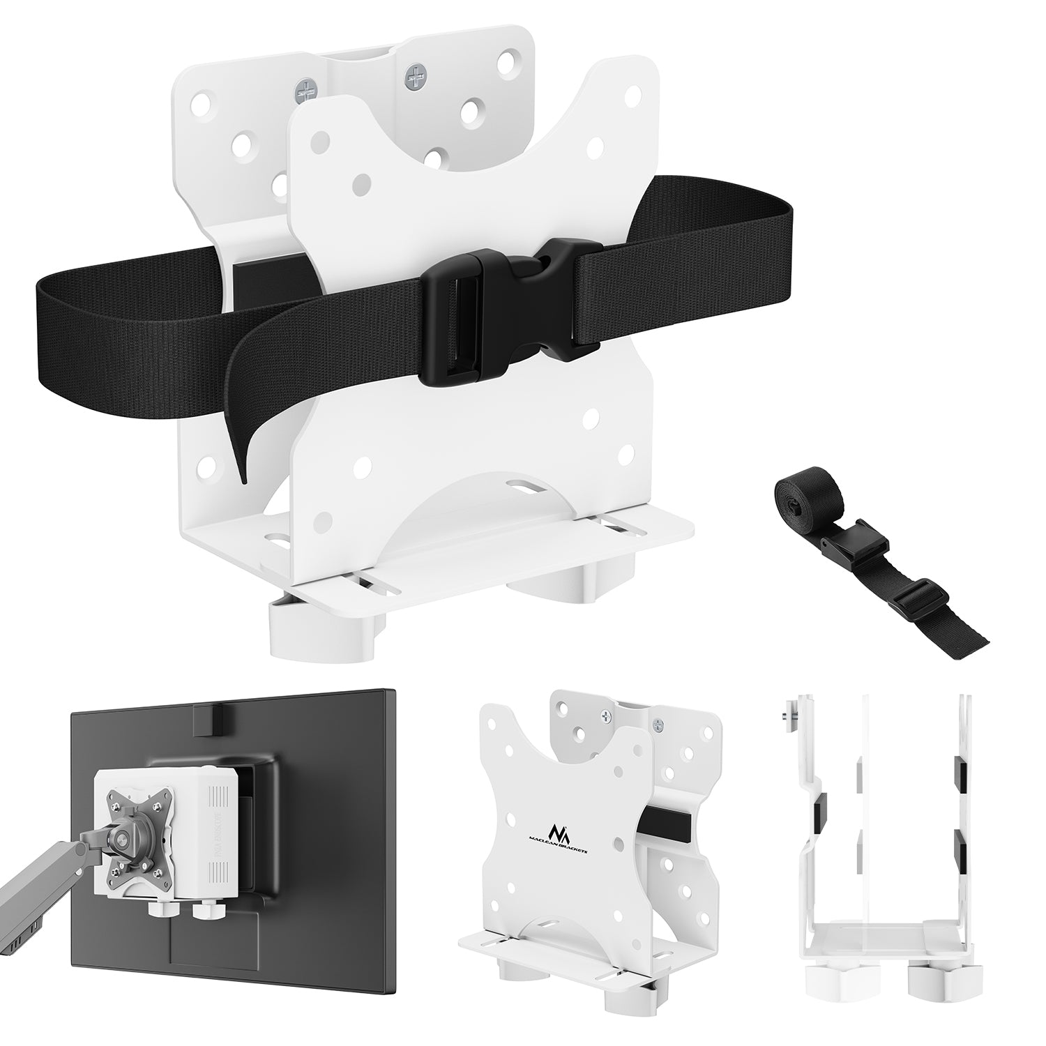 Maclean mini computer mount, 17-70mm range, VESA compatible, max load ...