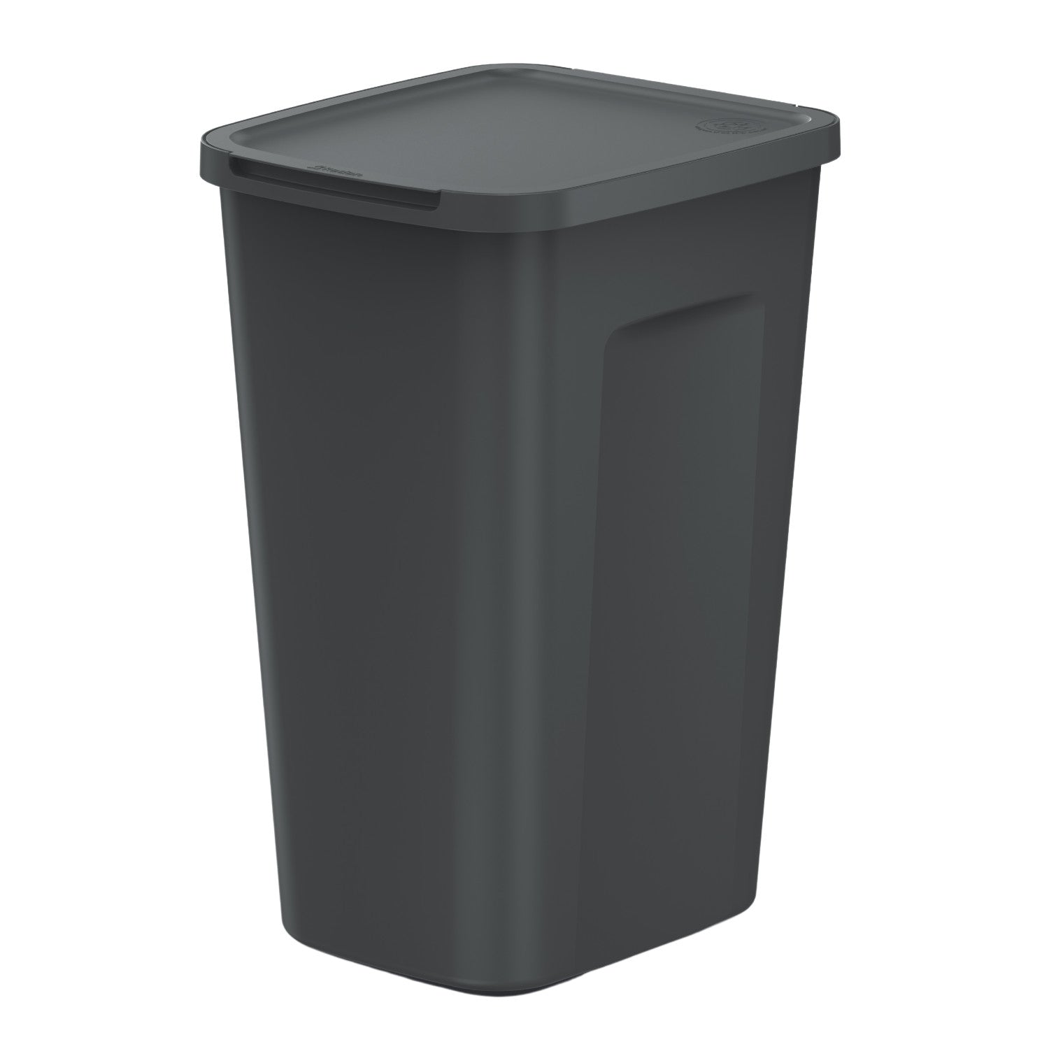 Keden trash garbage can, capacity 50 liters, black, COMPACTA Q PLUS ...