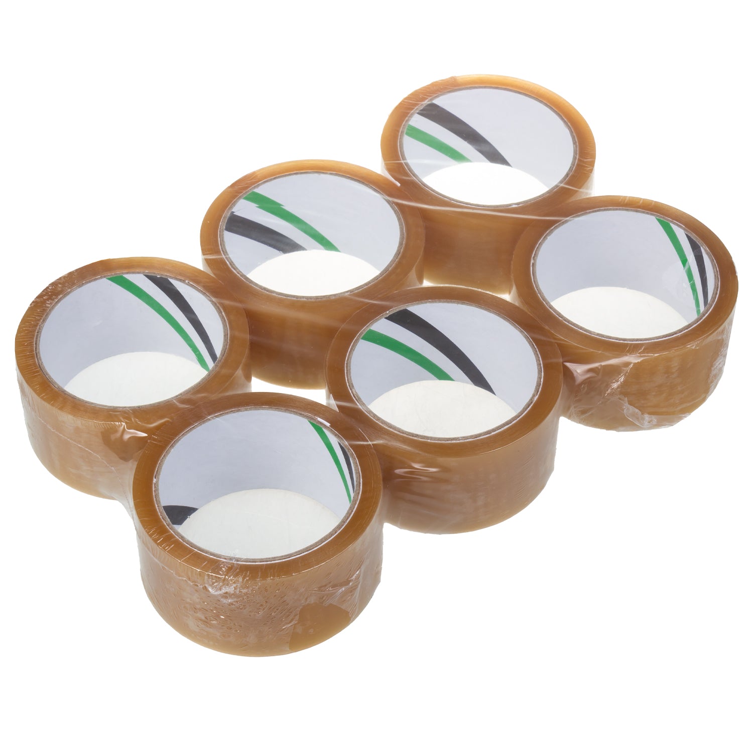 Self-adhesive packing tape transparent solvent 54m 48mm - 6 pieces ...