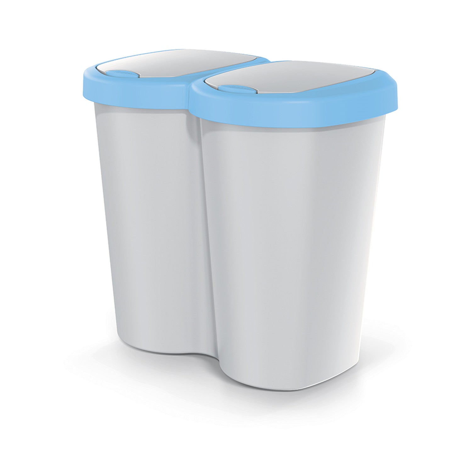 Compacta B Duo trash garbage can, blue/ash, 40L capacity, one compartm ...