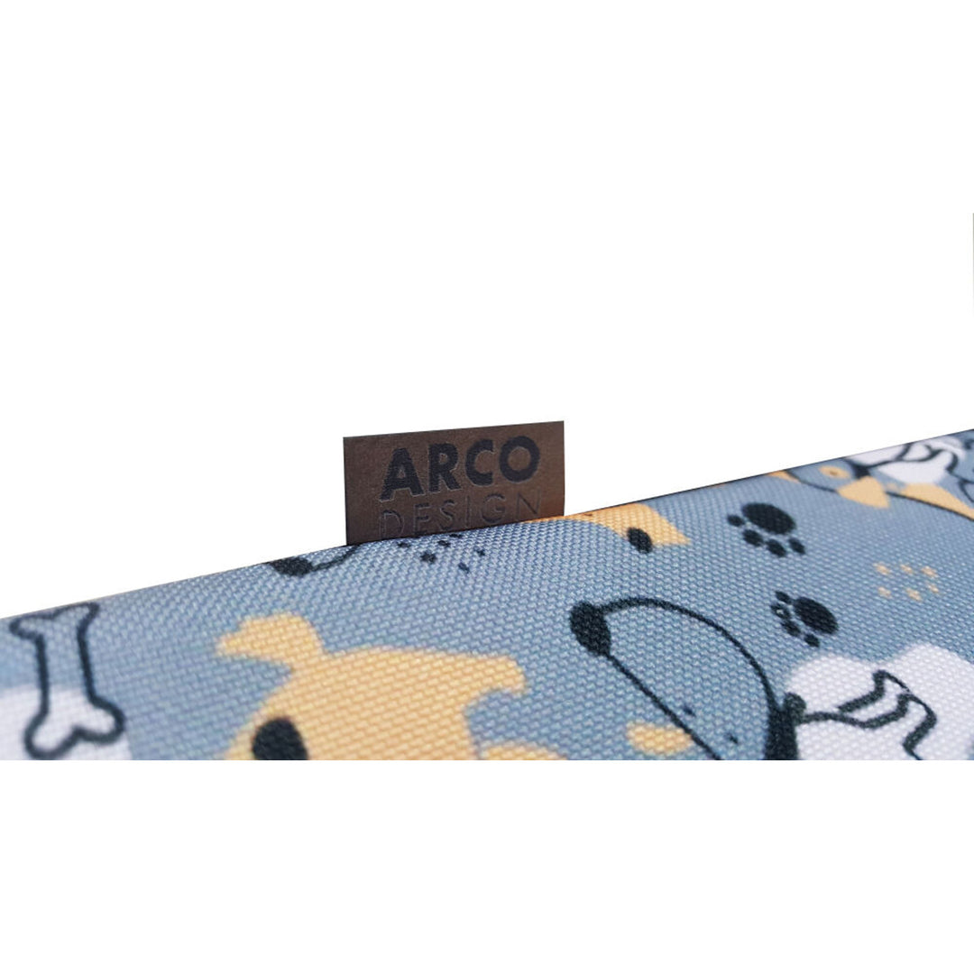 Bertoni XL dog mattress bed, foam, waterproof cover, Grey Dogs pattern ...