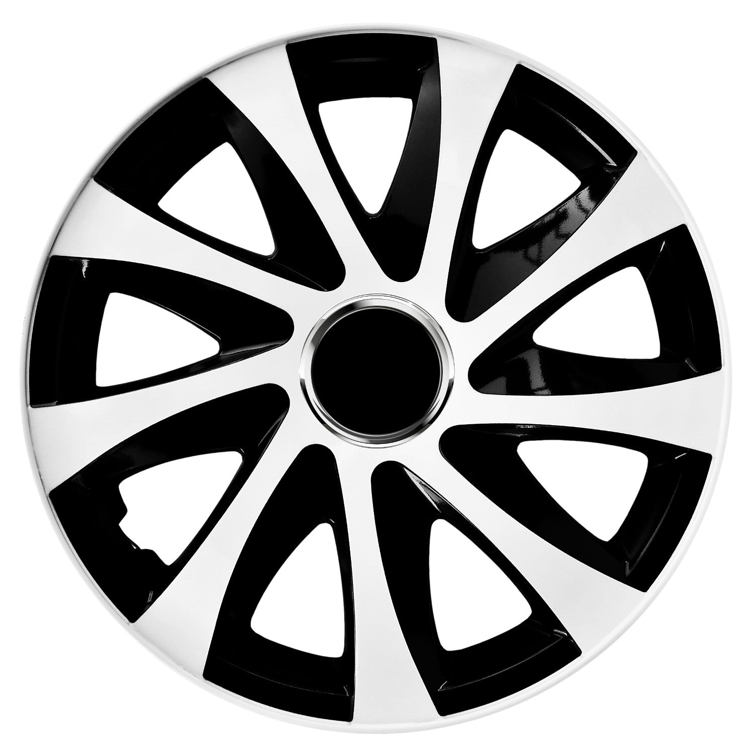 Universal hubcap 14'' NRM Drift Extra white and black 1 piece ...