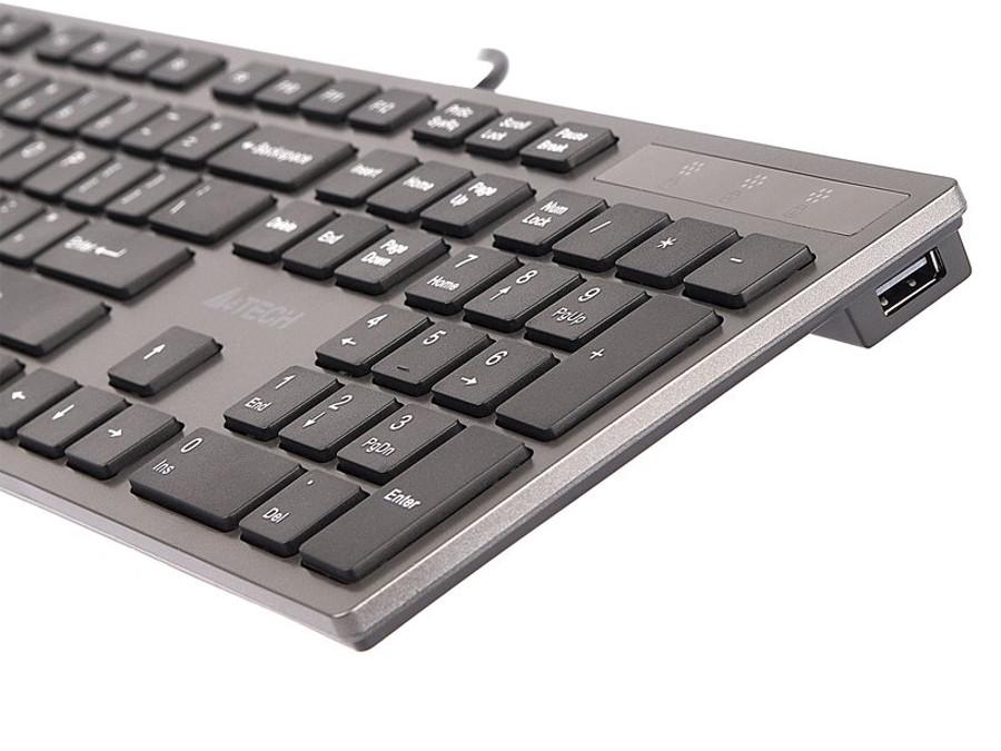Keyboard KV-300H Slim USB Hub USB A4-Tech ultra flat – Euroelectronics UK