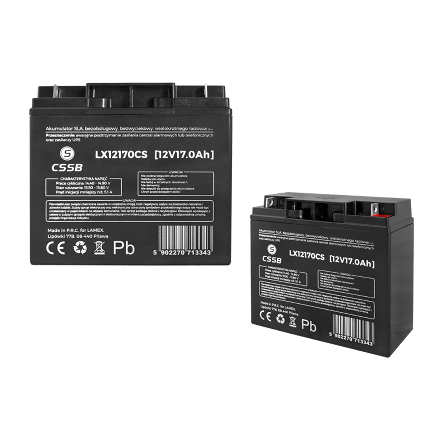LX12170 CSSB 12V 17Ah Gel Battery Rechargeable AGM Compatible With 17A ...