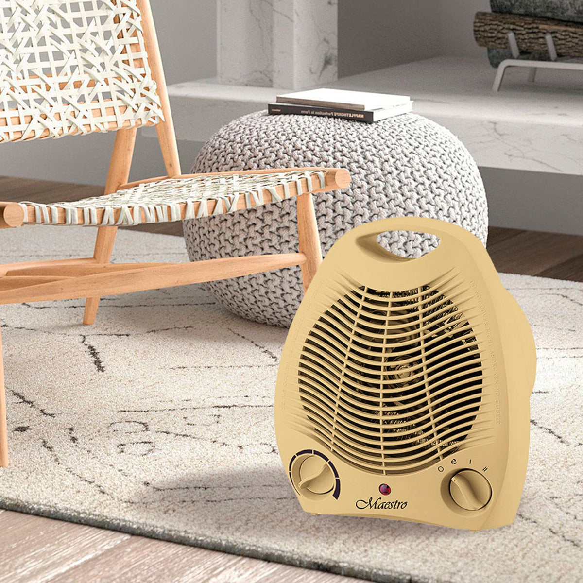 Electric Fan Heater 2000W 3 Operating Modes Hot & Cold Handle Overheat ...