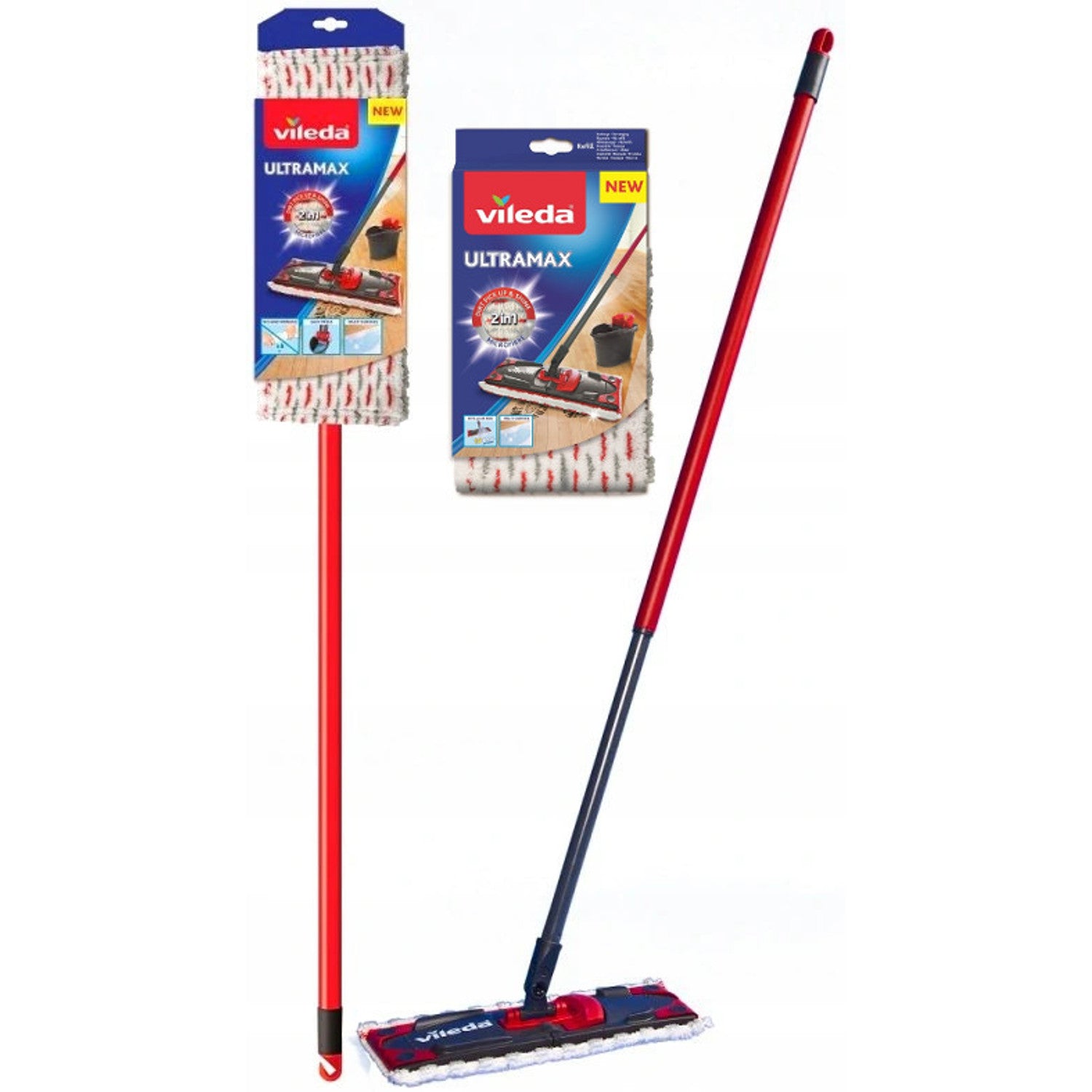 Vileda Ultramax mop with handle + extra mop refill – Euroelectronics UK