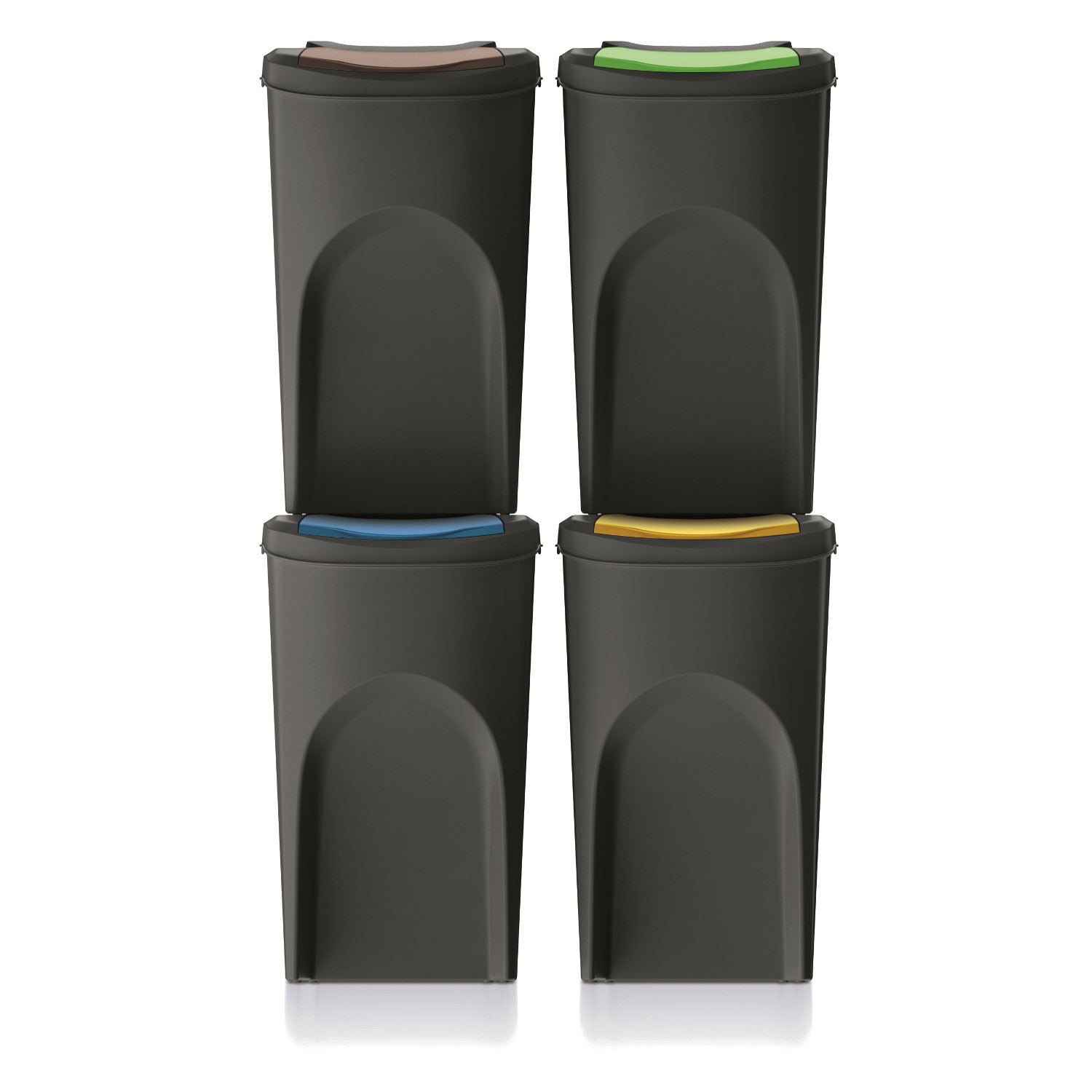 Keden Sortibox 4 x 35L Recycling Trash Can Segregation Bins ...