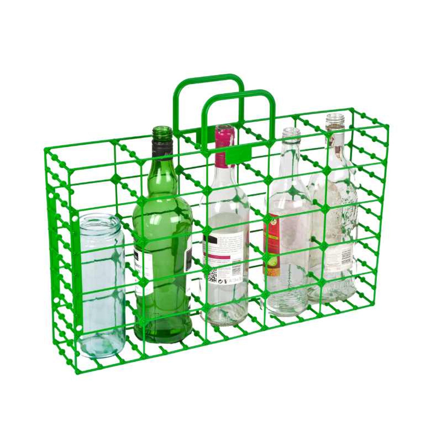 ECORACK Recycling Glass Waste Bottle Jar Rack Holder Caddy Glass 5 Slo ...
