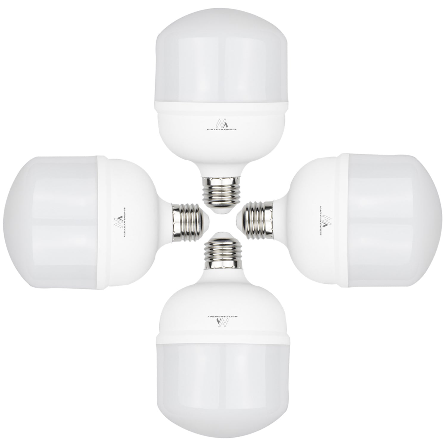 4x Maclean LED bulb, E27, 28W, 220-240V AC, cold white, 6500K, 2940lm ...